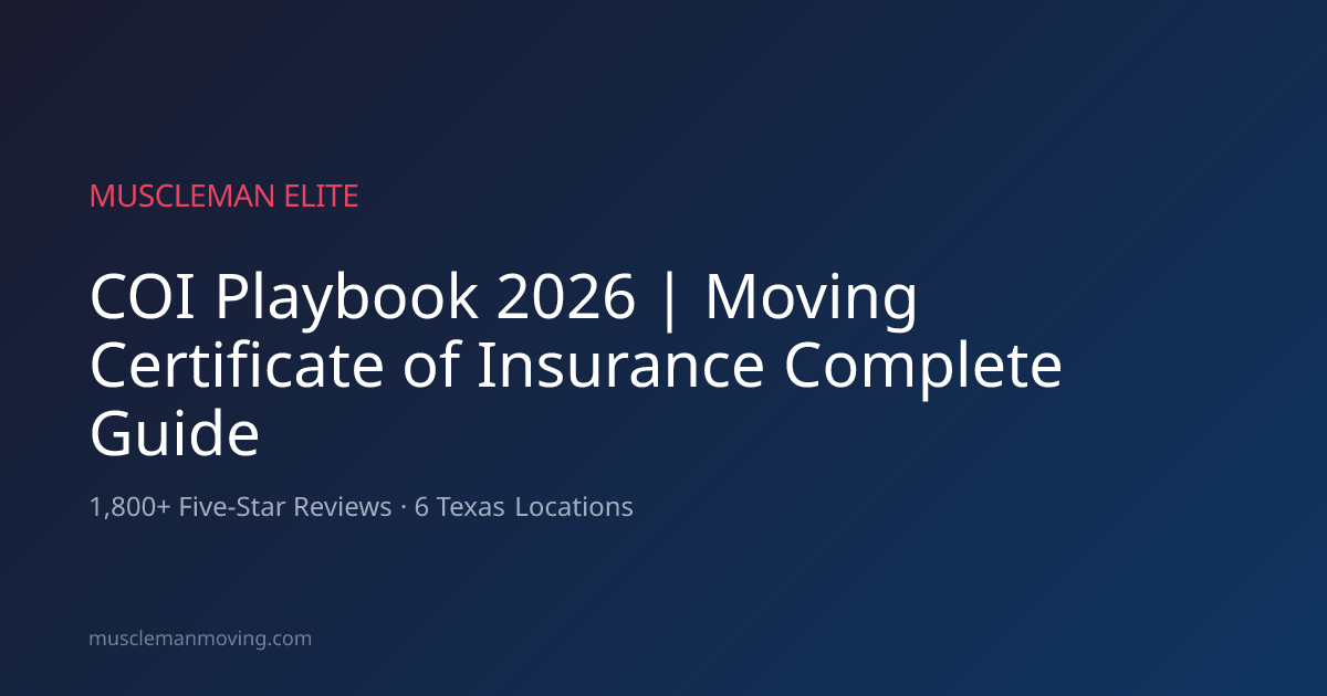 COI Playbook 2026 | Moving Certificate of Insurance Complete Guide ...